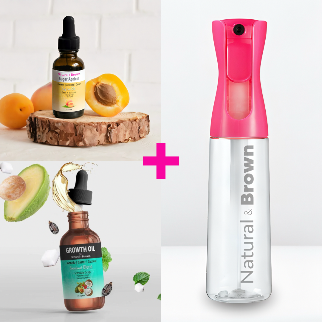 Oils & Mist Bottle Bundle | Natural And Brown